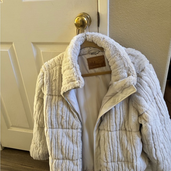 BearPaw | Jackets & Coats | Bearpaw Kids White Faux Fur Puffer Jacket ...